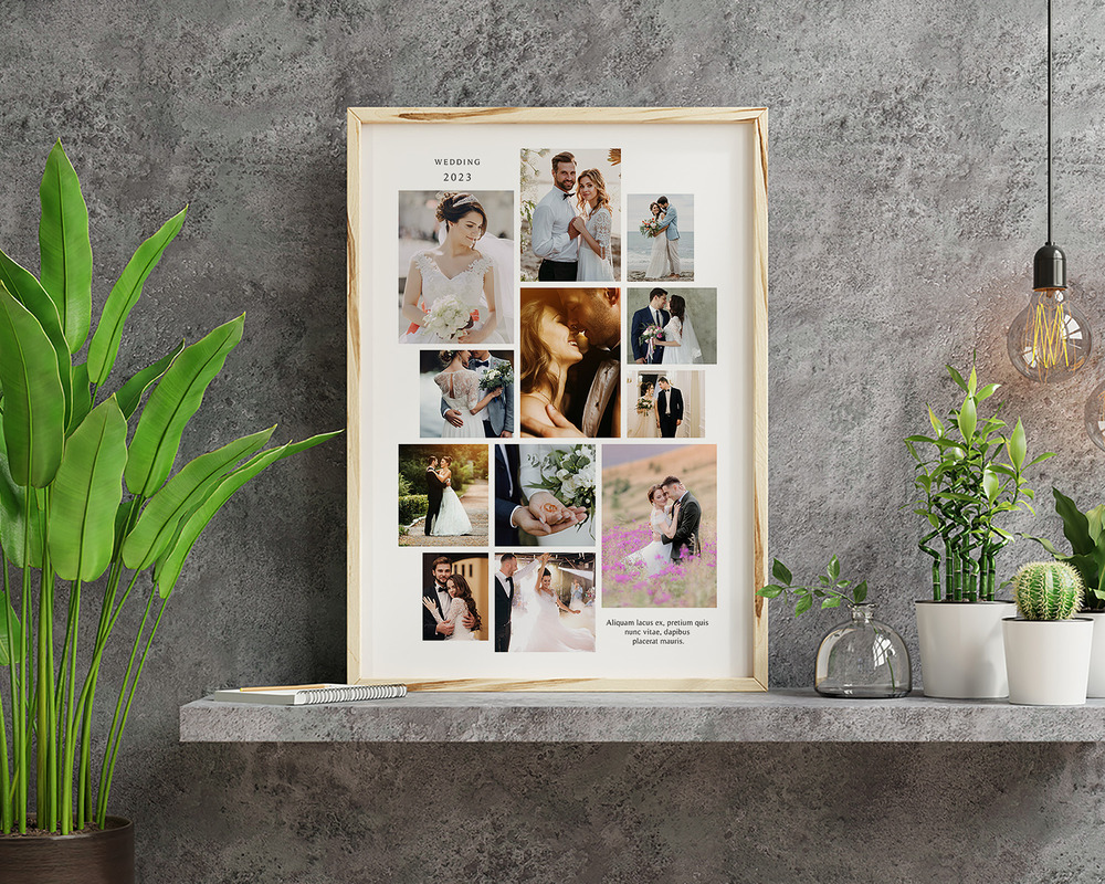 Photo Collage Template Editable with Canva or Photoshop, 24x36, 18x24 ...